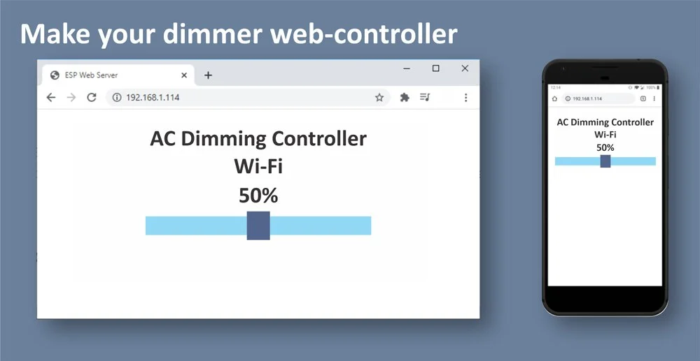 Dimmer Controller Esp328266 Web Server With Slider Arduino Code Rbdimmer