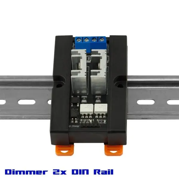 Dimmer Module DIN rail, 2 Channel, 3.3V/5V logic, 8A/600V per channel